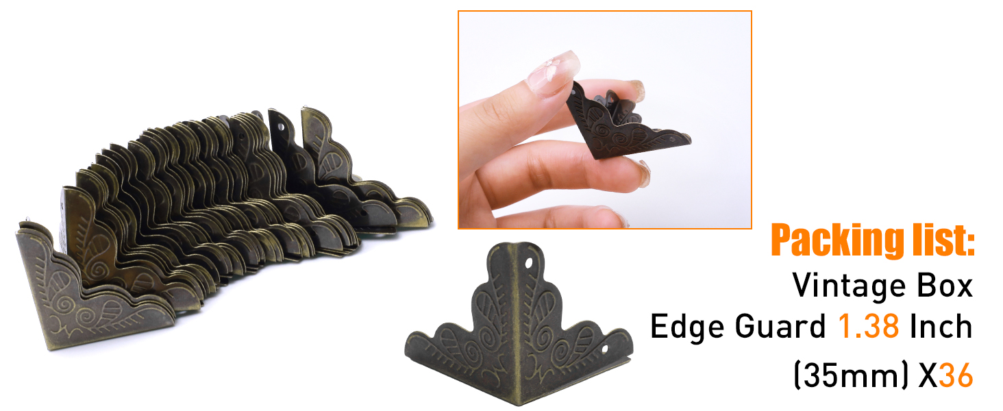 Amazon.com : Olldag 36 PCS Stair Dust Inner Corners for Wooden Steps, 35mm Antique Decorative ...