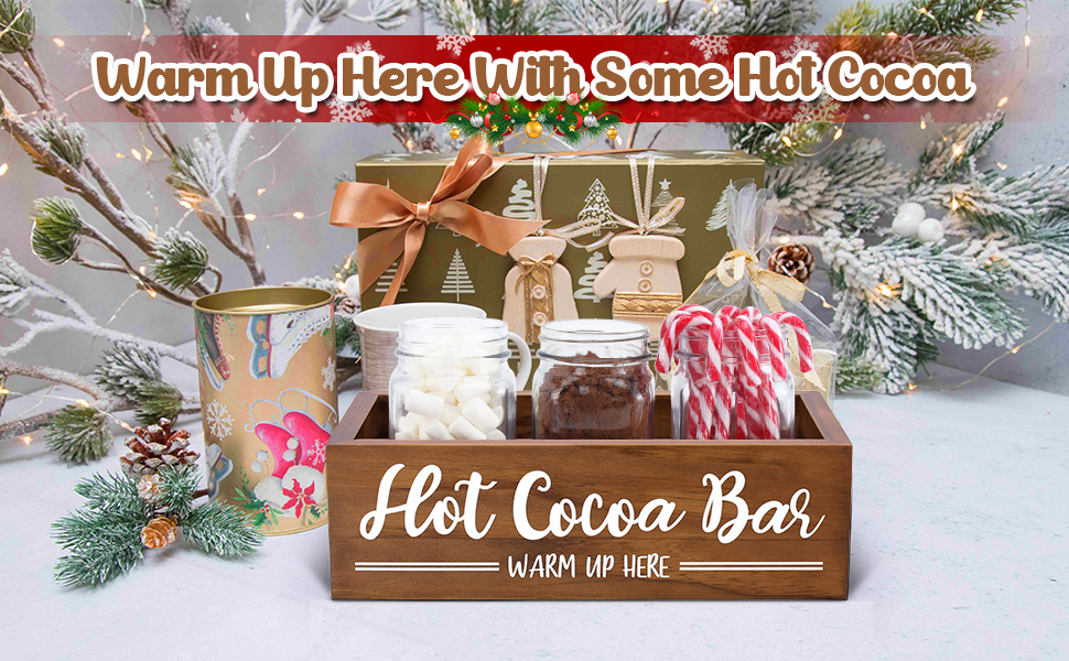 Amazon.com: Hot Cocoa Bar Box Hot Chocolate Bar Tray Hot Cocoa Station ...