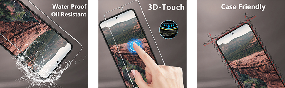 Amazon.com: [3+3 Pack] Galaxy S22 Plus Screen Protector + Camera Lens Protector, 9H Tempered ...