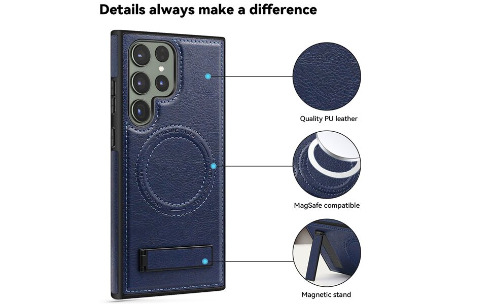 Amazon.com: Lunivop for Samsung Galaxy s24 Ultra Case Leather [Compatible with Magsafe Wireless ...