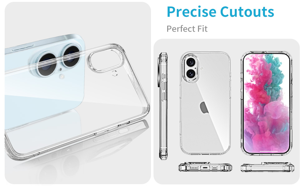 Amazon.com: JJGoo Compatible with iPhone 16 Case Clear, Soft Transparent TPU Cover, Slim Thin ...