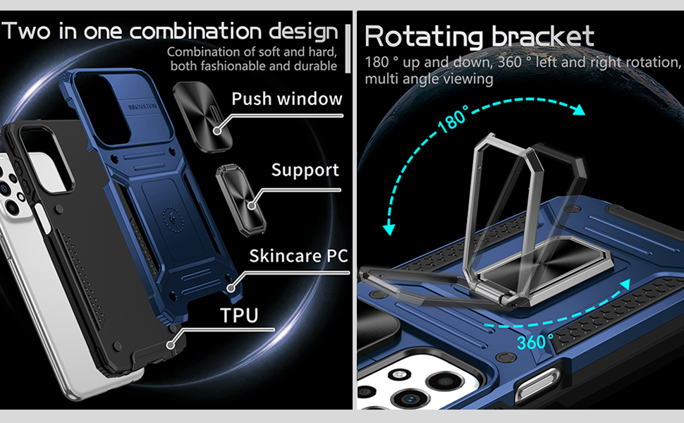 Amazon.com: Fucozan Galaxy A23 5G Case for Samsung Galaxy A23 4G Case with Kickstand Slide ...