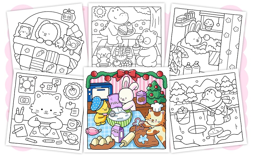 Amazon.com: Cozy Hunnies: Coloring Book for Adults and Teens Featuring ...