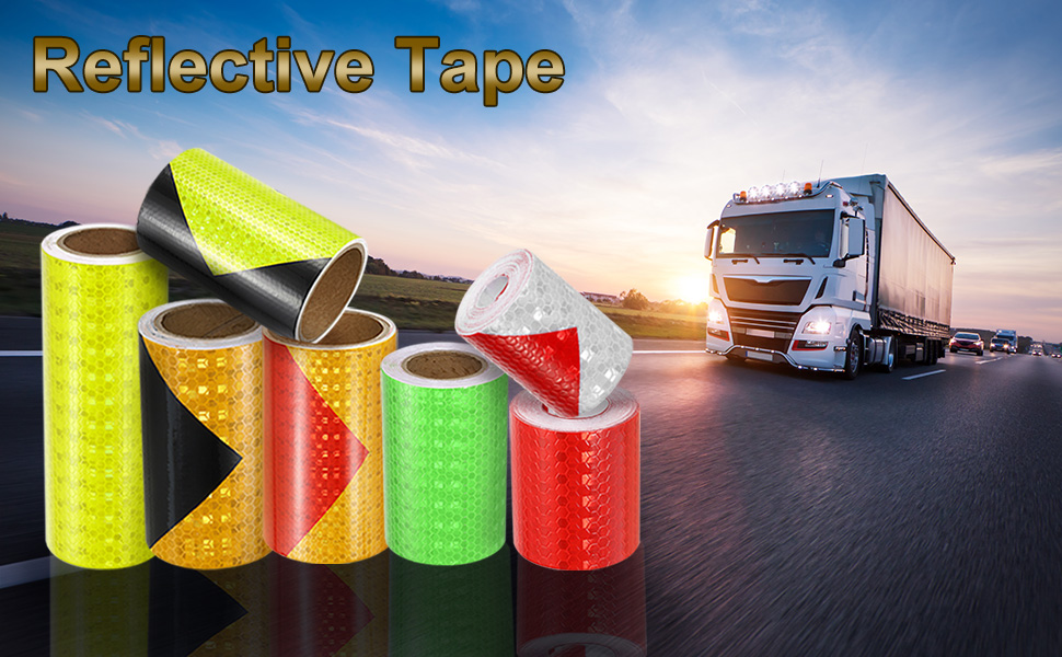 PATIKIL Reflective Tape, 2 Roll 2INx10FT Waterproof High Visibility Warning Safety Adhesive Tape ...