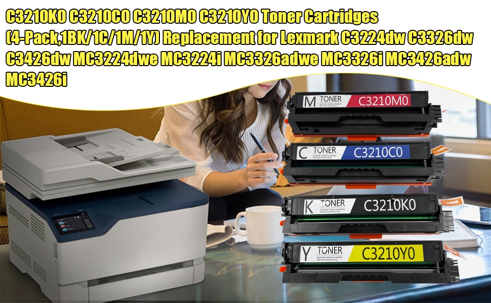 Amazon.com: Ballmers C3210K0 C3210C0 C3210M0 C3210Y0 Toner Cartridges (4-Pack, 1BK/1C/1M/1Y ...