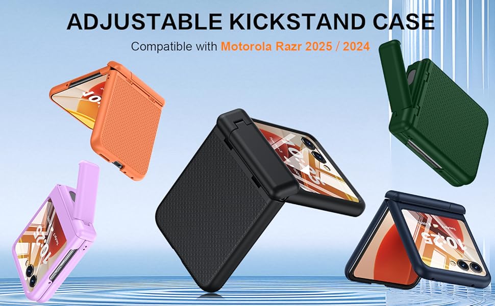 Amazon.com: BUSCBEAR for Motorola Razr 2025 Case/Razr 2024 Case [Hinge Protection＆Kickstand ...