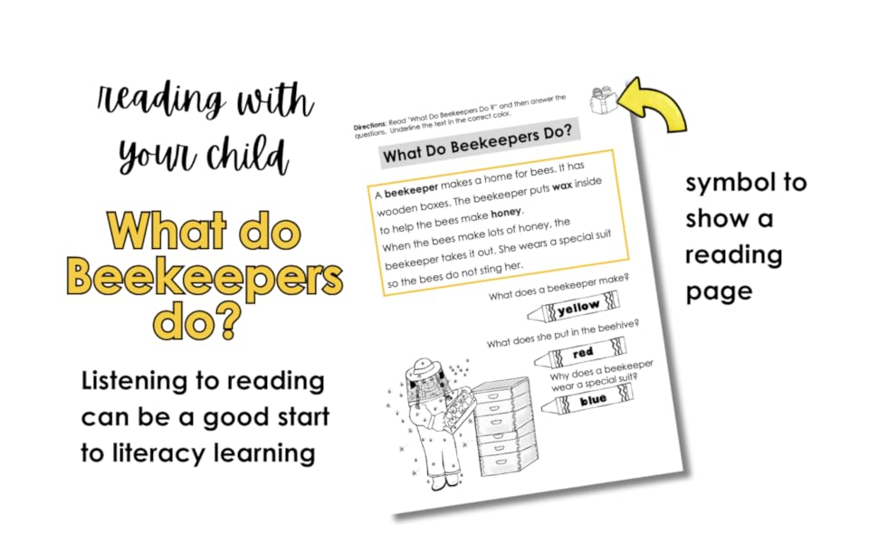 All About Bees Literacy & Math Activities for Ages 5-6: Reading & Math ...