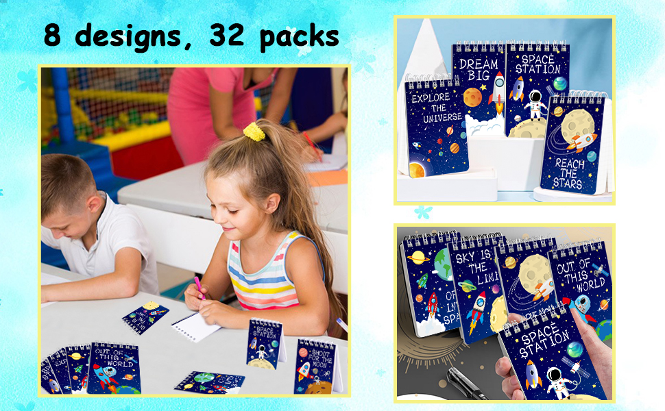 Amazon.com: Omlisca Outer Space Mini Notebook 32 Pack Space Party Favor ...