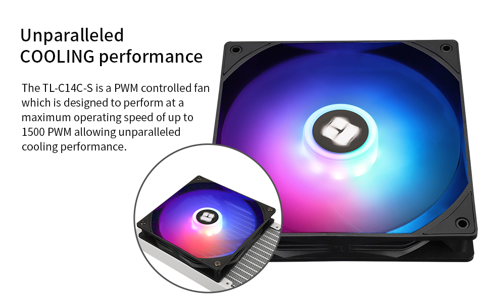 Amazon.com: Thermalrlght TL-C14C-S 140mm Silent Cooling Fan,Black Compurter Cooling Fan,CPU ...