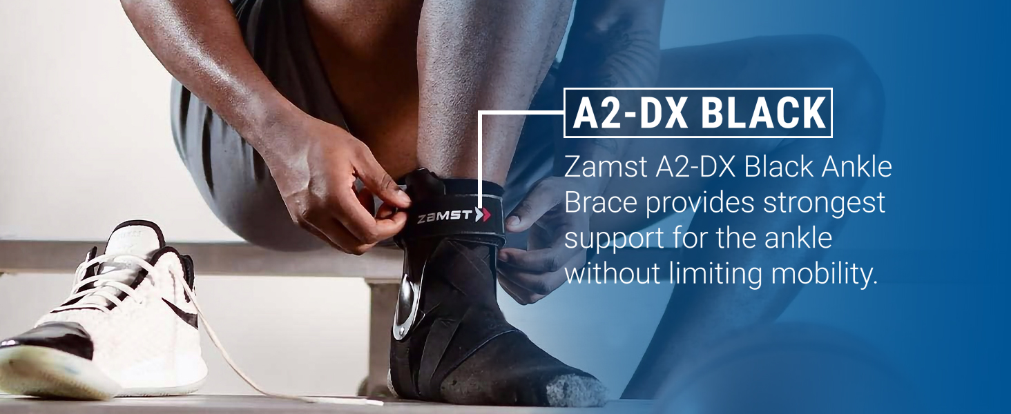 Amazon.com: Zamst A2-DX Black Ankle Brace for Sports - Breathable Sports Ankle Support for Men ...