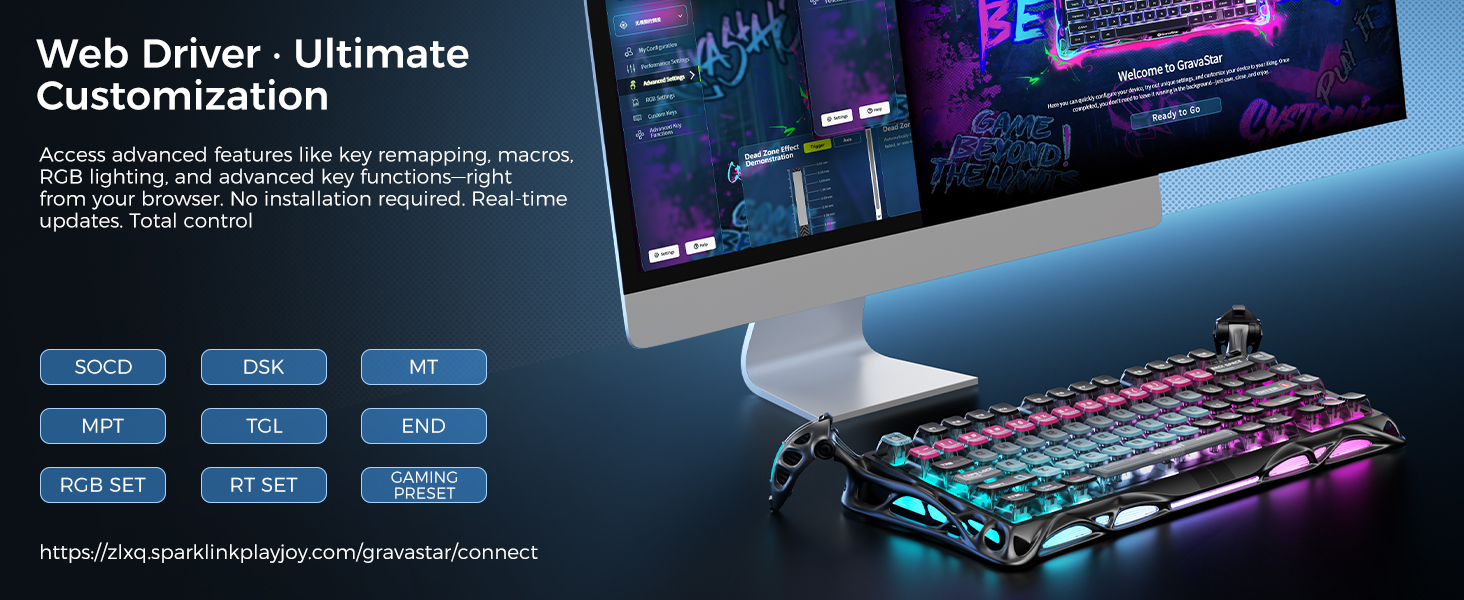 Amazon.com: GravaStar Mercury V75 Pro HE Keyboard – 75% Layout Gaming Keyboard, Hall‑Effect ...