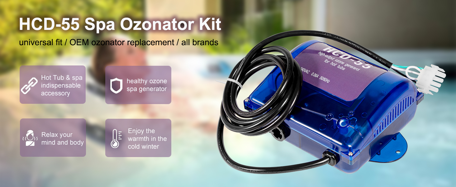 Amazon.com: HCD-55 Spa Ozonator Kit Hi-Output Spa Ozone Generator for All Hot Tubs & Swim Spas ...