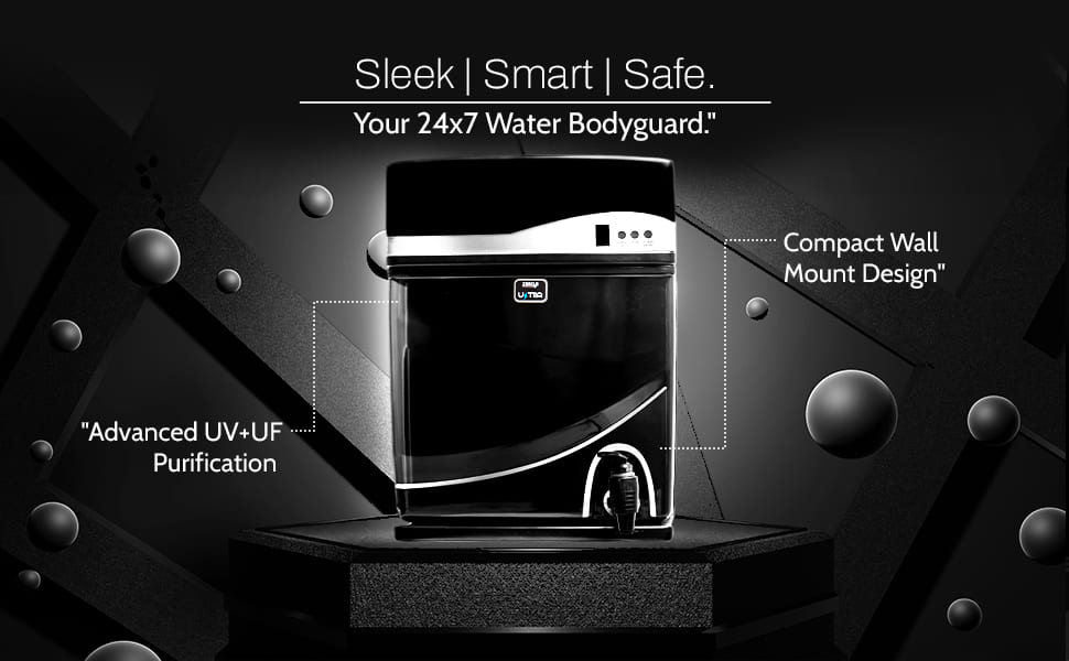Zero B ULTRA UV Water Purifier | 4 Stage Purification with UF + UV | 6L Detachable Tank | Wall ...