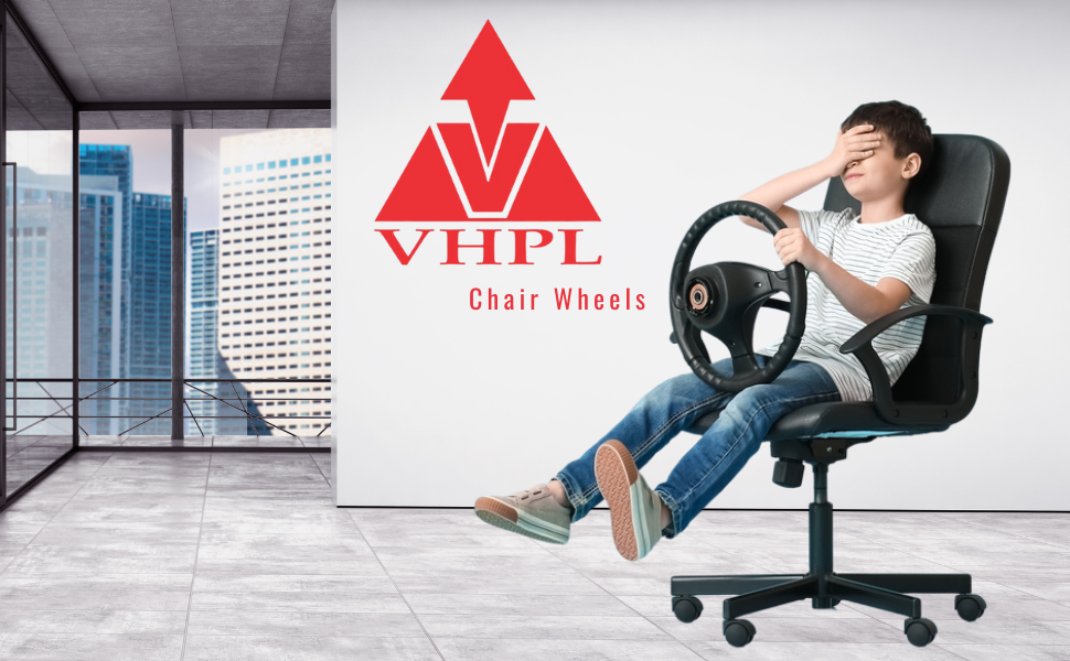 VHPL Chair Wheel Pin Type Nylon for Computer Desk Chair, Safe for All Floors and Carpets, Load ...