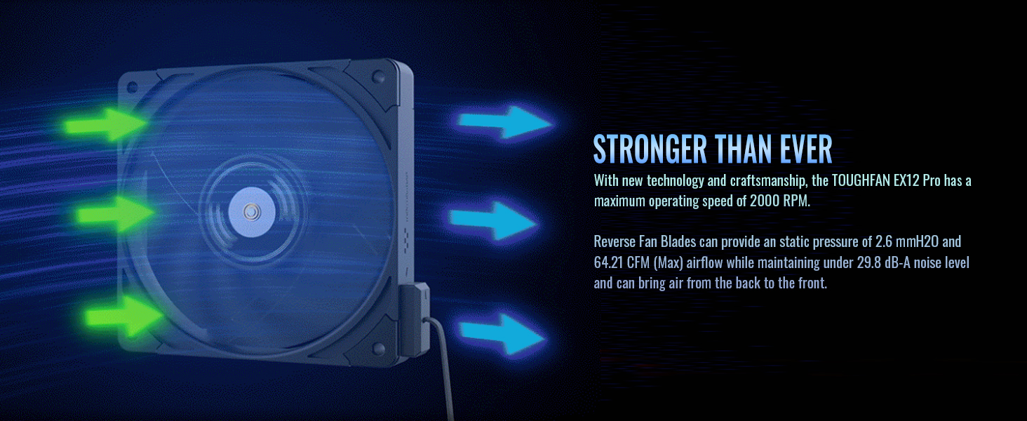 Amazon.com: Thermaltake TOUGHFAN EX12 Pro PC Cooling Fan, Magnetic Connection, Swappable Fan ...