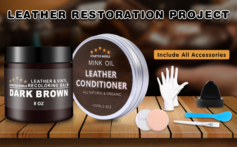 Amazon.com: Black Leather Recoloring Balm - Mink Oil, Leather Restore Cream and Leather Repair ...