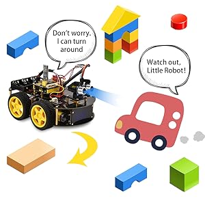 KEYESTUDIO 4WD Robot Car Kit for Arduino IDE with UN0 Board, Line ...