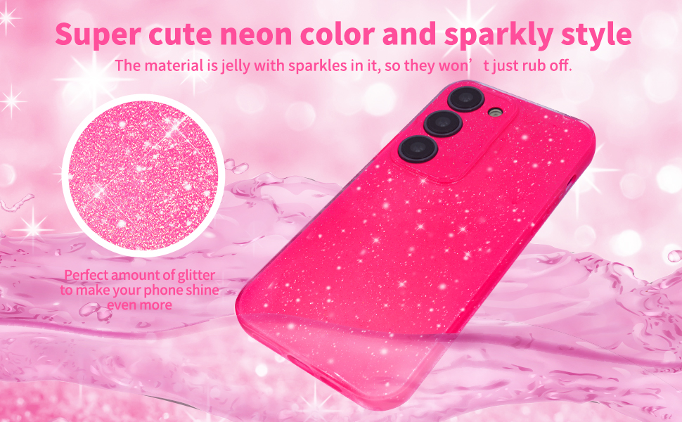 Amazon.com: TURYXIA for Samsung Galaxy S23 FE Case, for Galaxy S23 FE Case Cute Glitter for ...