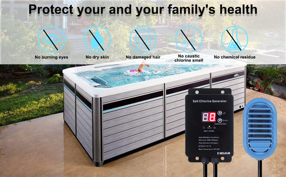 Amazon.com: Spa Salt Water System，Salt Chlorine Generator,Saltwater Chlorine Generator for Hot ...