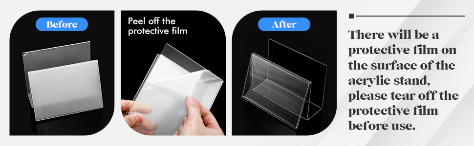 Amazon.com : Crtiin 3 Pcs Clear Acrylic Postcard Holder Business Card Holder Greeting Card ...