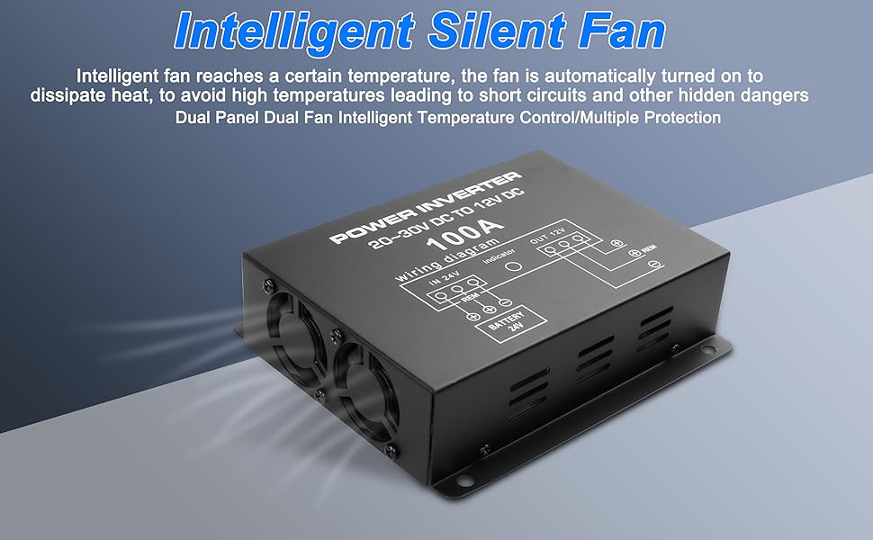 Amazon.com: XMSJSIY DC 24V to 12V Step-Down Voltage Converter - 100A, 1200W DC Buck Module ...