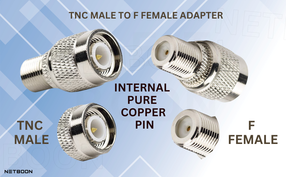 NETBOON TNC Male to F Type Female Adapter TNC Type to F Type Coax Converter (5) : Amazon.in ...