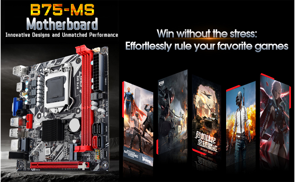 Amazon.in: Buy B75-MS Motherboard LGA 1155 Desktop Support 2*DDR3 RAM with NVME M.2+ WiFi M.2 ...