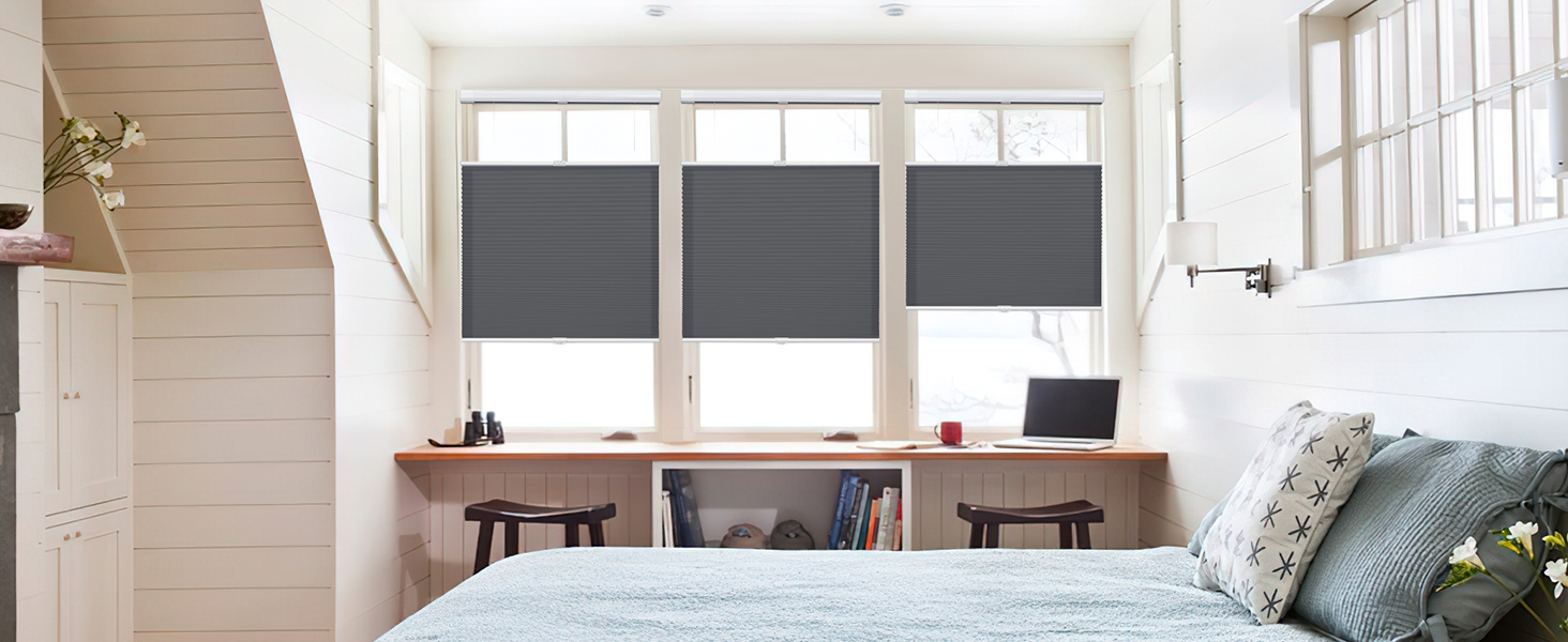 Amazon.com: MiLin Top Down Bottom Up Cordless Cellular Shades No Tools ...