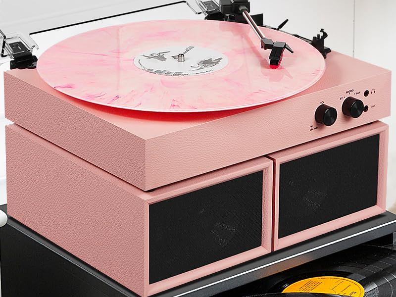Amazon.com: Vinyl Record Player with Bluetooth and External Stereo ...