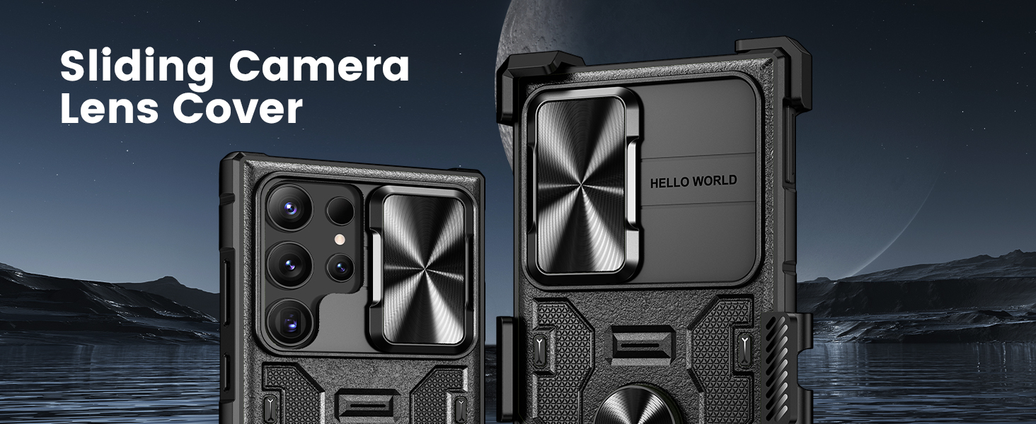 Amazon.com: VEGO for Galaxy S24 Ultra Case with Kickstand, Slide Camera Lens Protector & Rugged ...