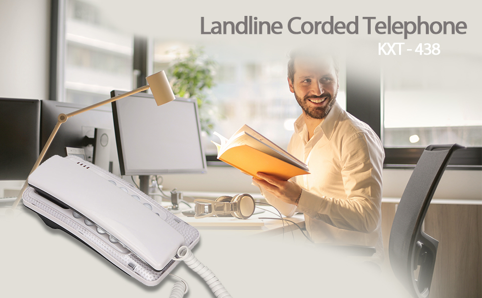 Amazon.com : Desktop Corded Telephone,Portable Wall Mounted Landline,with Redial Quick Flash ...
