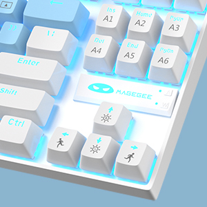 Amazon.com: 75% Mechanical Gaming Keyboard with Blue Switch, MageGee ...
