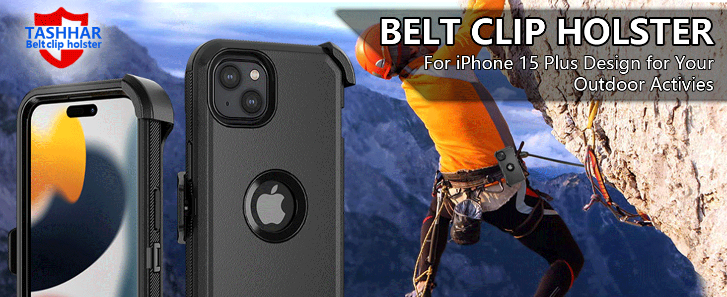 Amazon.com: TASHHAR Phone Case for iPhone 15 Plus Case,Heavy Duty Hard Shockproof Armor ...