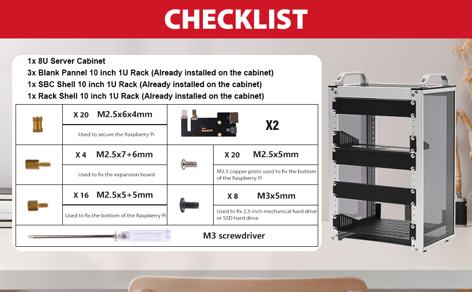 Amazon.com: GeeekPi 8U Server Cabinet, 10 inch Server Rack for Network, Servers, Audio, and ...