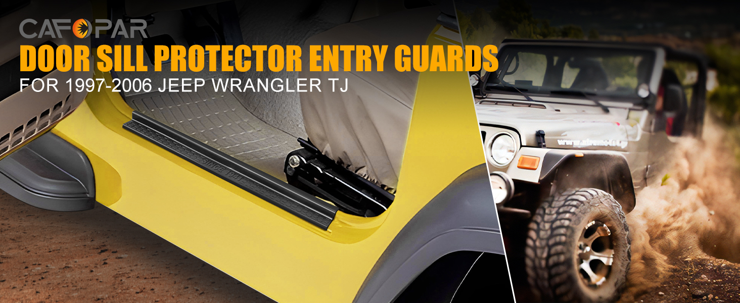 Amazon.com: CAFOPAR Door Sill Guards Kit with Logo 1941 fit for 1997-2006 Wrangler TJ ...