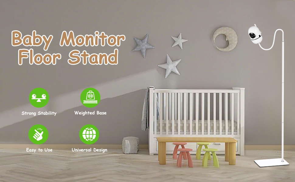 FORUBAR Baby Monitor Floor Stand Holder Mount Compatible with Infant Optics DXR-8 Pro,Nanit Pro ...
