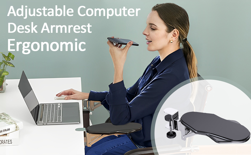 Computer Arm Rest for Desk, Adjustable Arm Rest Support for Computer ...