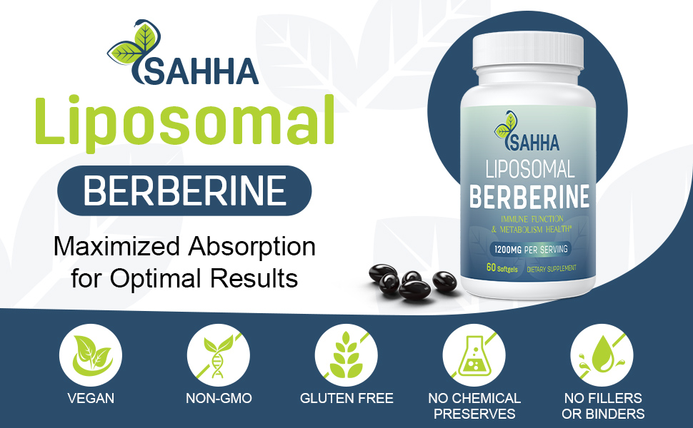Amazon.com: Sahha Advanced Liposomal Berberine 1200mg Berberine HCL Supplement- Maximized ...