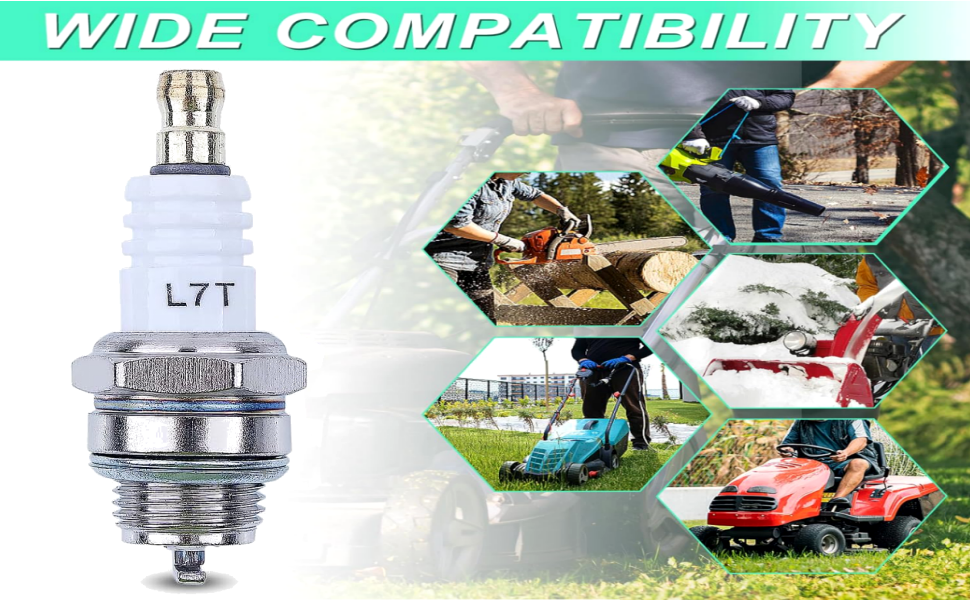 Amazon.com: L7T Spark Plug, RCJ6Y, RCJ7Y, for Husqvarna 33cc 43cc 47cc 49cc 52cc 2-Stroke 2 ...