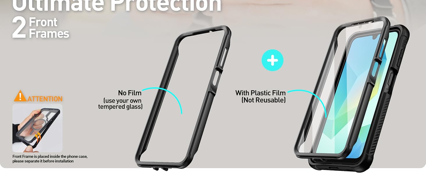 Amazon.com: Poetic Guardian Case for Samsung Galaxy A16 4G/5G, [2 Front Frame] [20 FT Mil-Grade ...