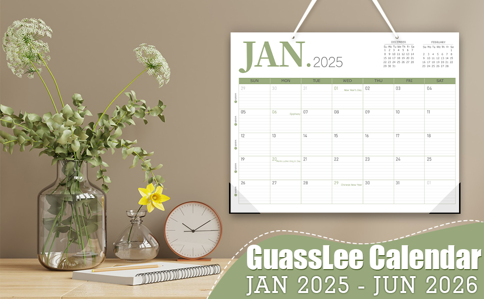 Amazon.com : GuassLee Desk Calendar 2025, 2025 Desk Top Calendar 18 ...