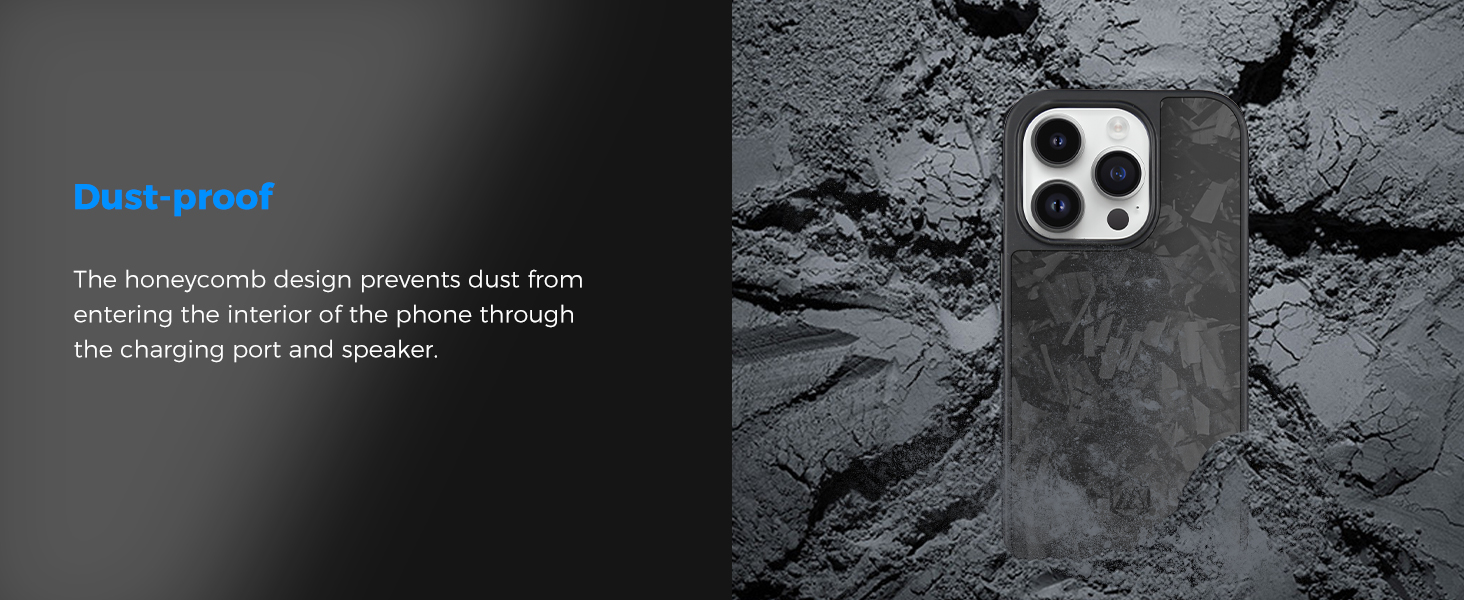 Amazon.com: MONOCARBON Real Forged Carbon Fiber Case for iPhone 15 Pro Max, Premium Minimalist ...