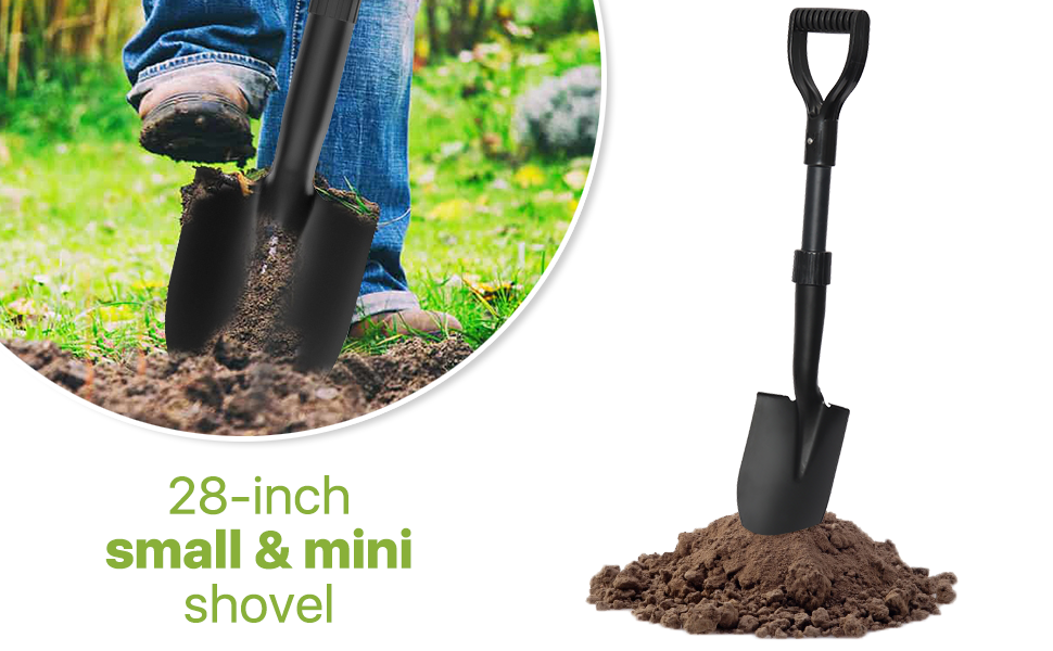 Amazon.com : Shovel, Garden Shovel for Digging, 28" Gardening Shovels Heavy Duty with D Handle ...
