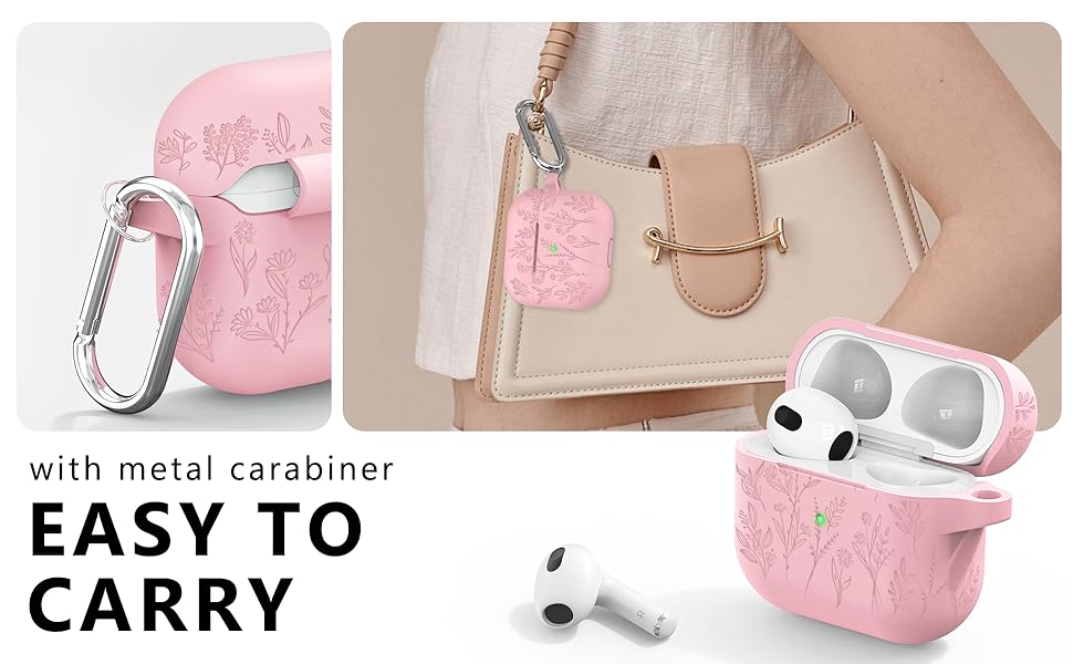 Amazon.com: Ekoonpft for Apple Airpod Case 3rd Generation Cover with Cleaner Kit, Flower ...