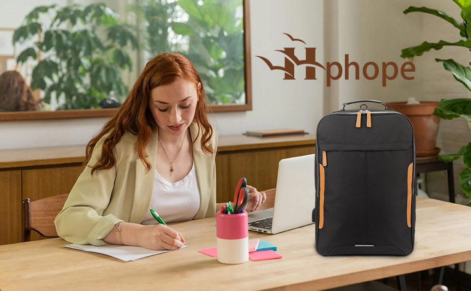 Hp hope Laptop Backpack for Men Women Work Backpack with USB Charging Port fits in 15.6 inch ...