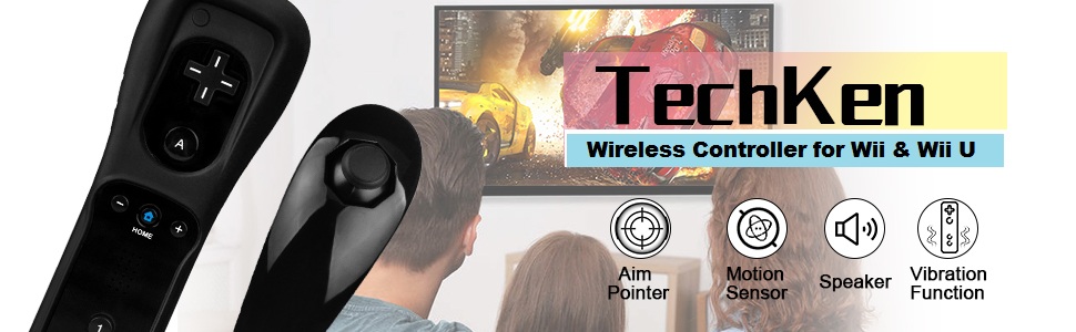 Amazon.com: Motion Plus Wii Controllers 2Packs with Nunchucks, Wii ...