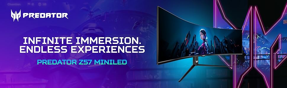 Acer 57" Predator Z57 7680 x 2160 Curved MiniLED Display : Amazon.ca: Electronics