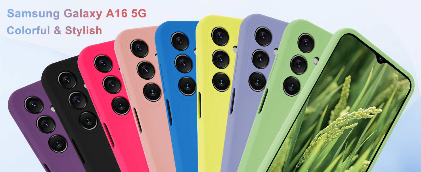 Amazon.com: YENAPOON for Samsung Galaxy A16 5G Case, Silicone Phone Case with 1 Screen Protector ...