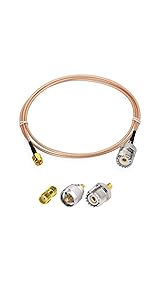 Amazon.com: SUPERBAT SMA Male to N Male RF Coaxial Coax Cable 6inches + 5pcs RF Coax Adapter Kit ...