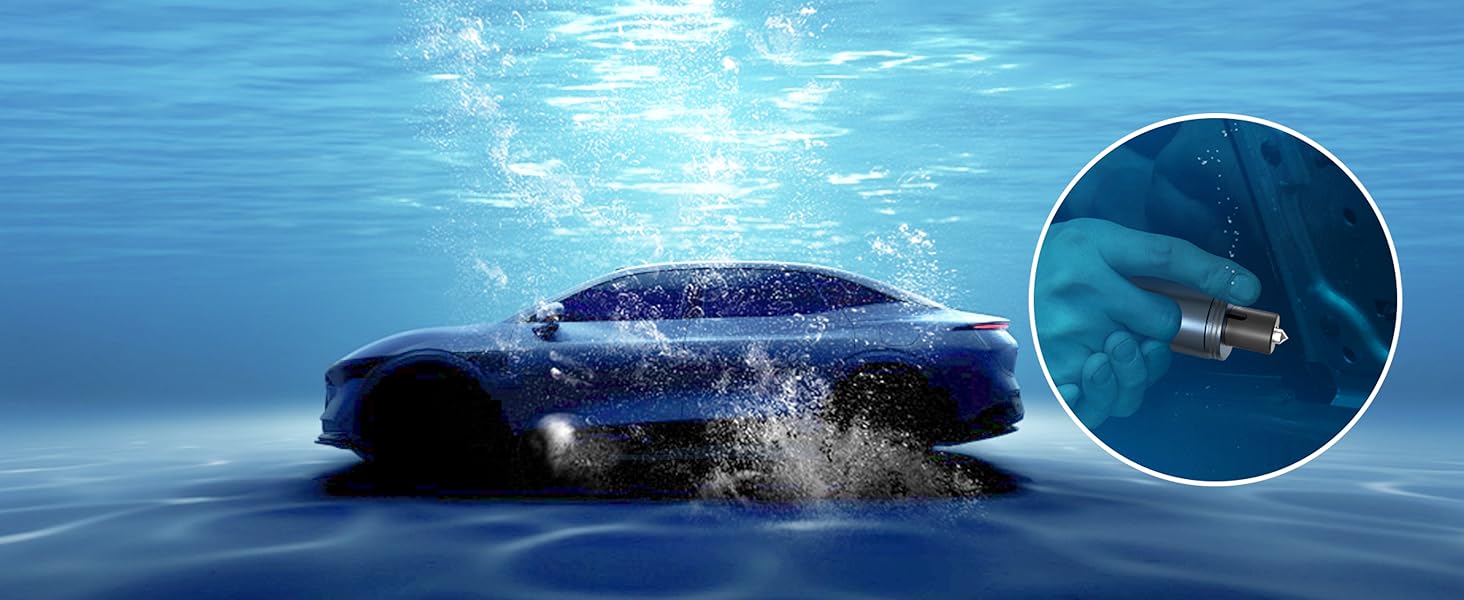 Amazon | AutoGo 1秒脱出 緊急脱出ハンマー 多機能 車用 レスキューハンマー アルミニウム合金 窓割れ シートベルトカッター ハンマー 脱出 車 ガラス 割る 防災グッズ 緊急 ...